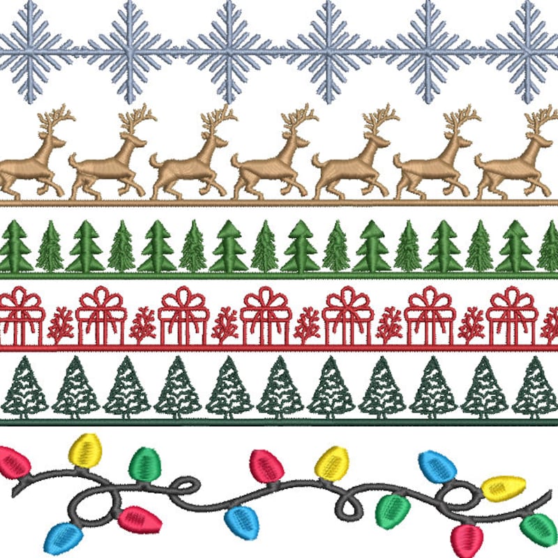 Reindeer Border - Etsy