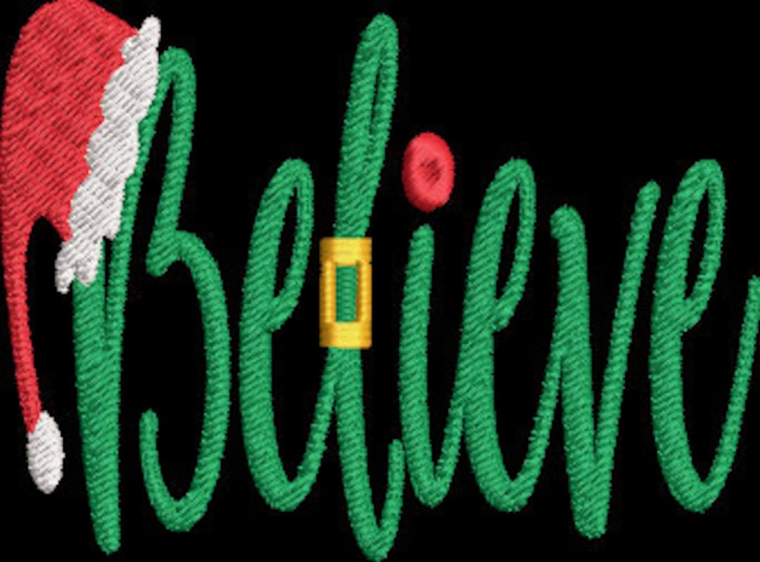 Christmas Believe Machine Embroidery Design Cooking Paper Towels Dish ...