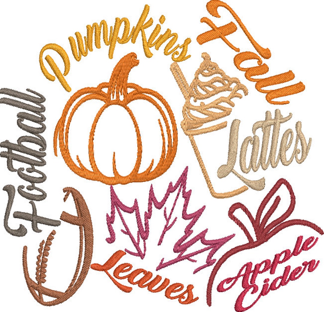 Fall Graffiti Design Machine Embroidery Design Digital Download ONLY - Etsy