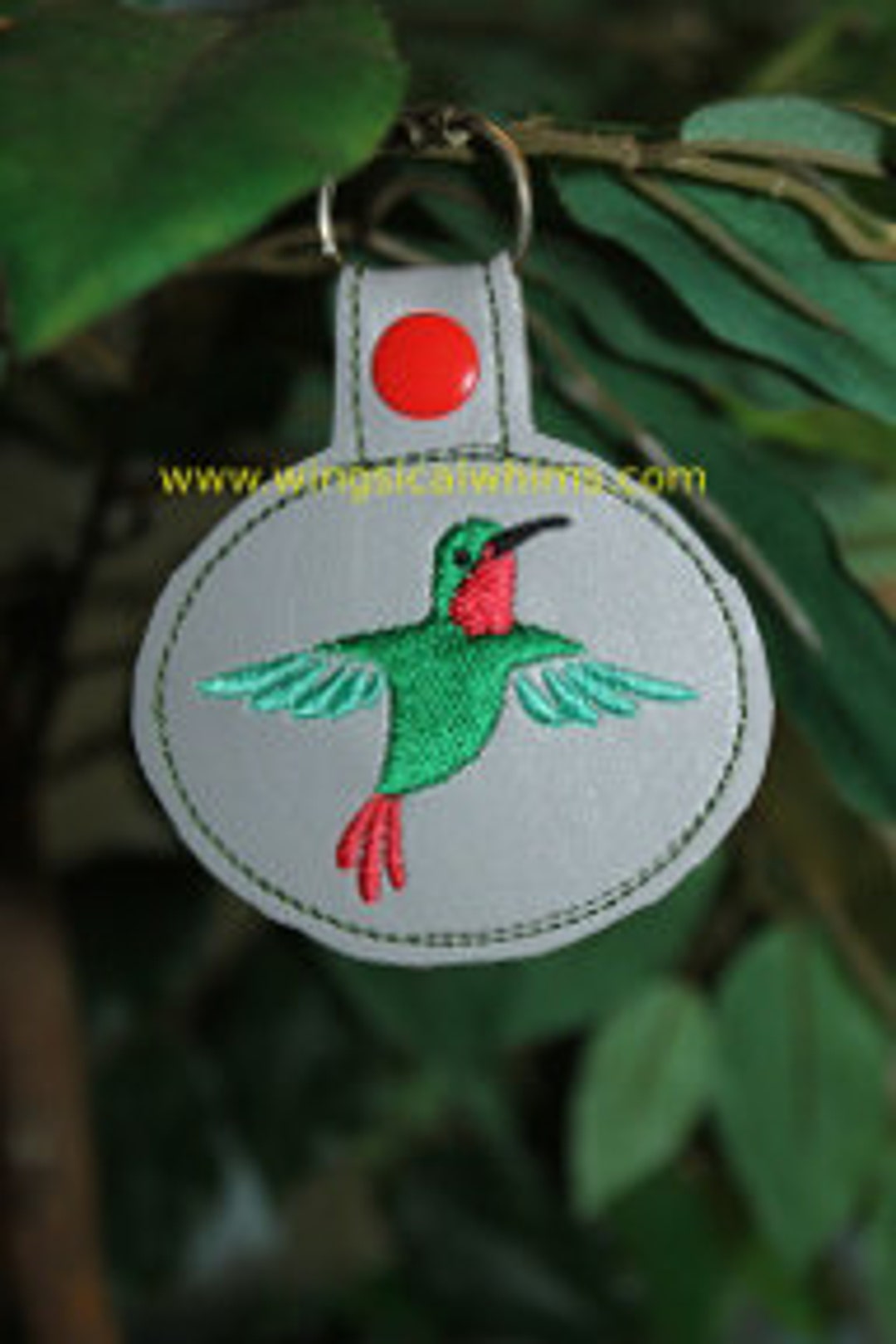 Hummingbird Key Chain Key Fob Machine Embroidery File ONLY - Etsy