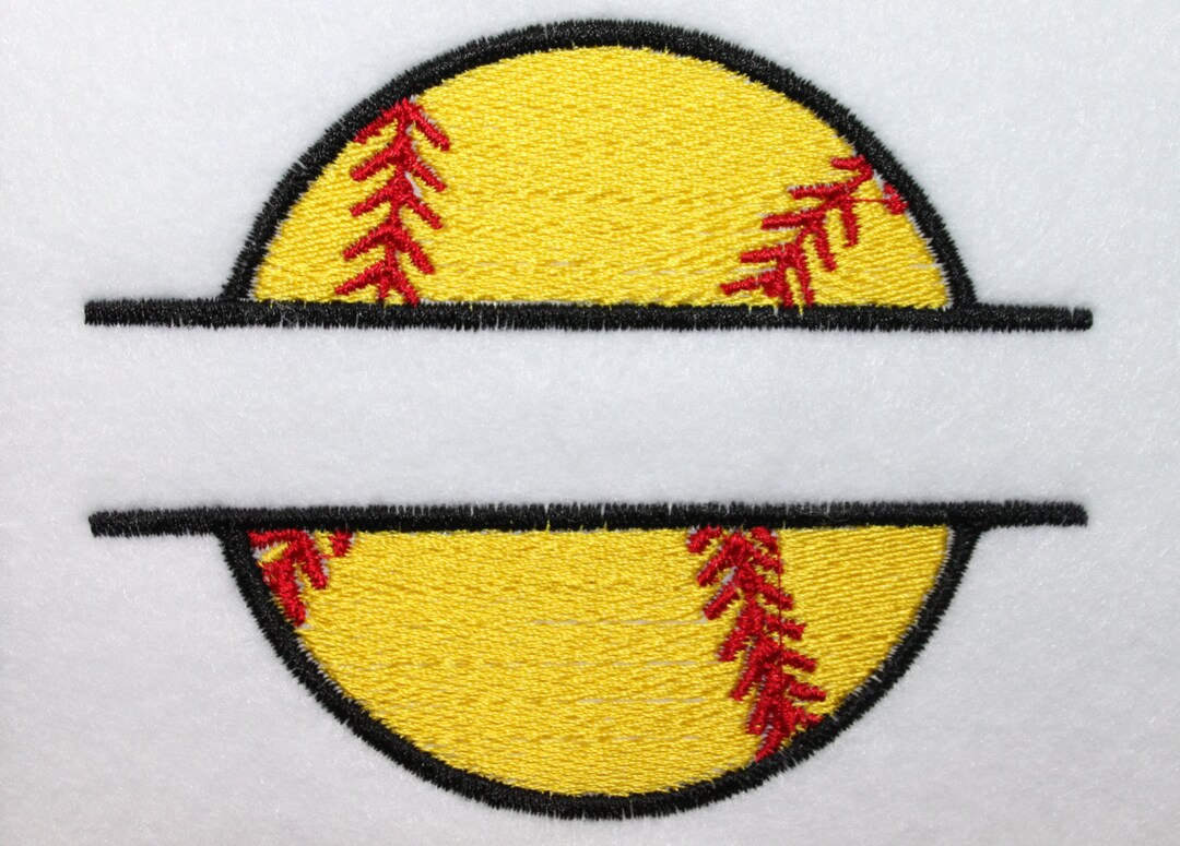 Split Softball for Name Machine Embroidery File ONLY Softball Sports ...