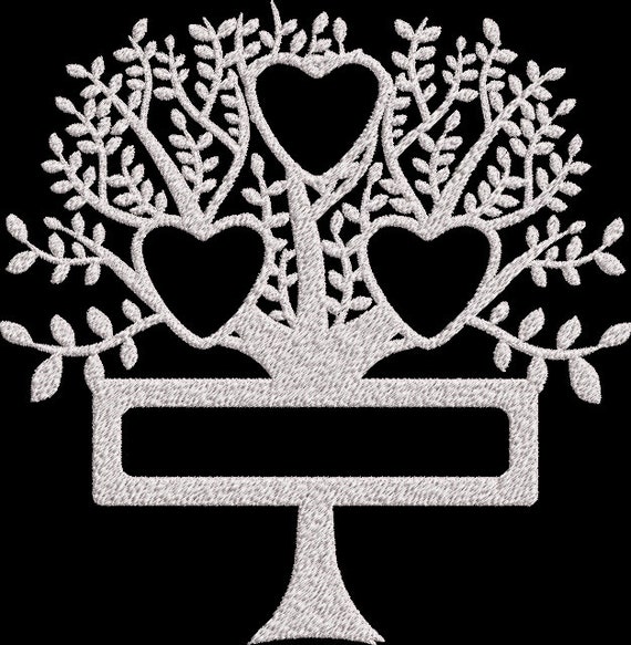 Family Tree Machine Embroidery Design Cooking Paper Towels | Etsy