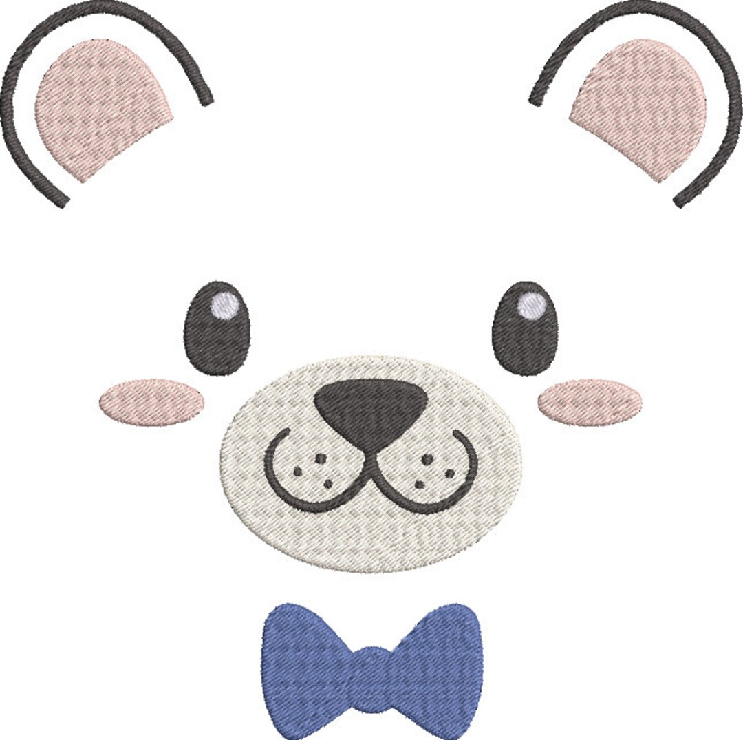Bear Face Boy Design Machine Embroidery Design Digital Download ONLY ...