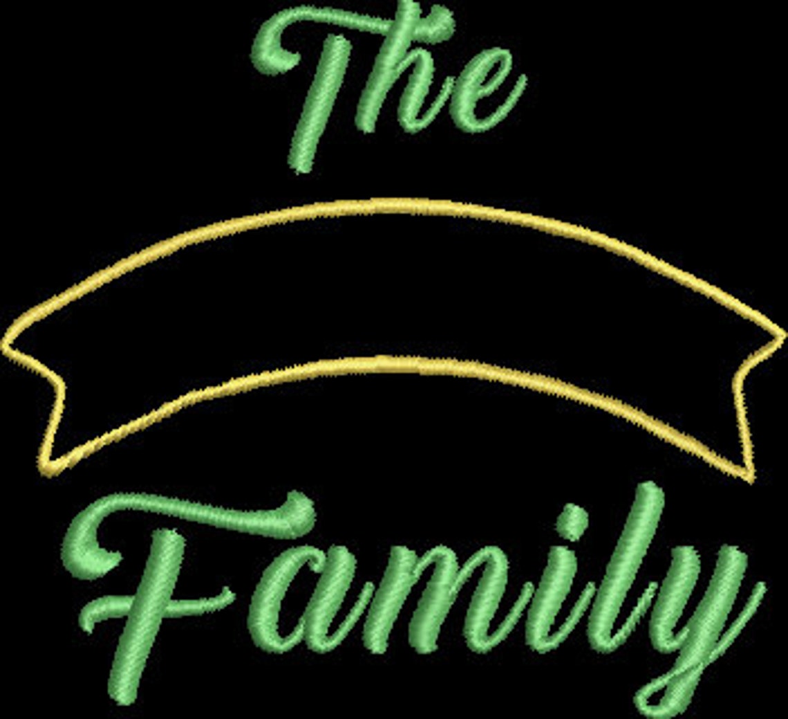 The Family Banner Machine Embroidery Designs Word Art Family | Etsy