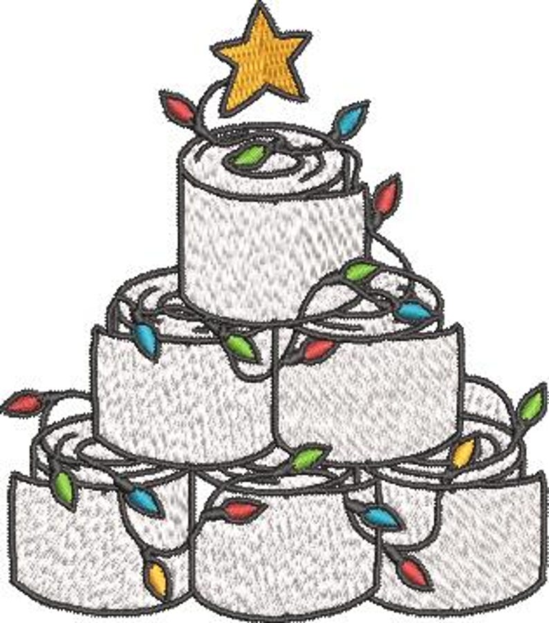 Toilet Paper Christmas Tree Toilet Tissue Machine Embroidery Design ...