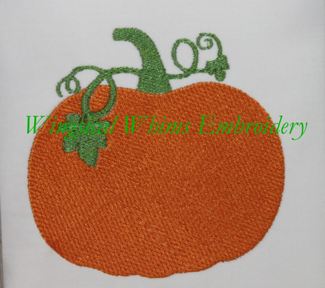 Pumpkin Design Digitized Machine Embroidery - Etsy