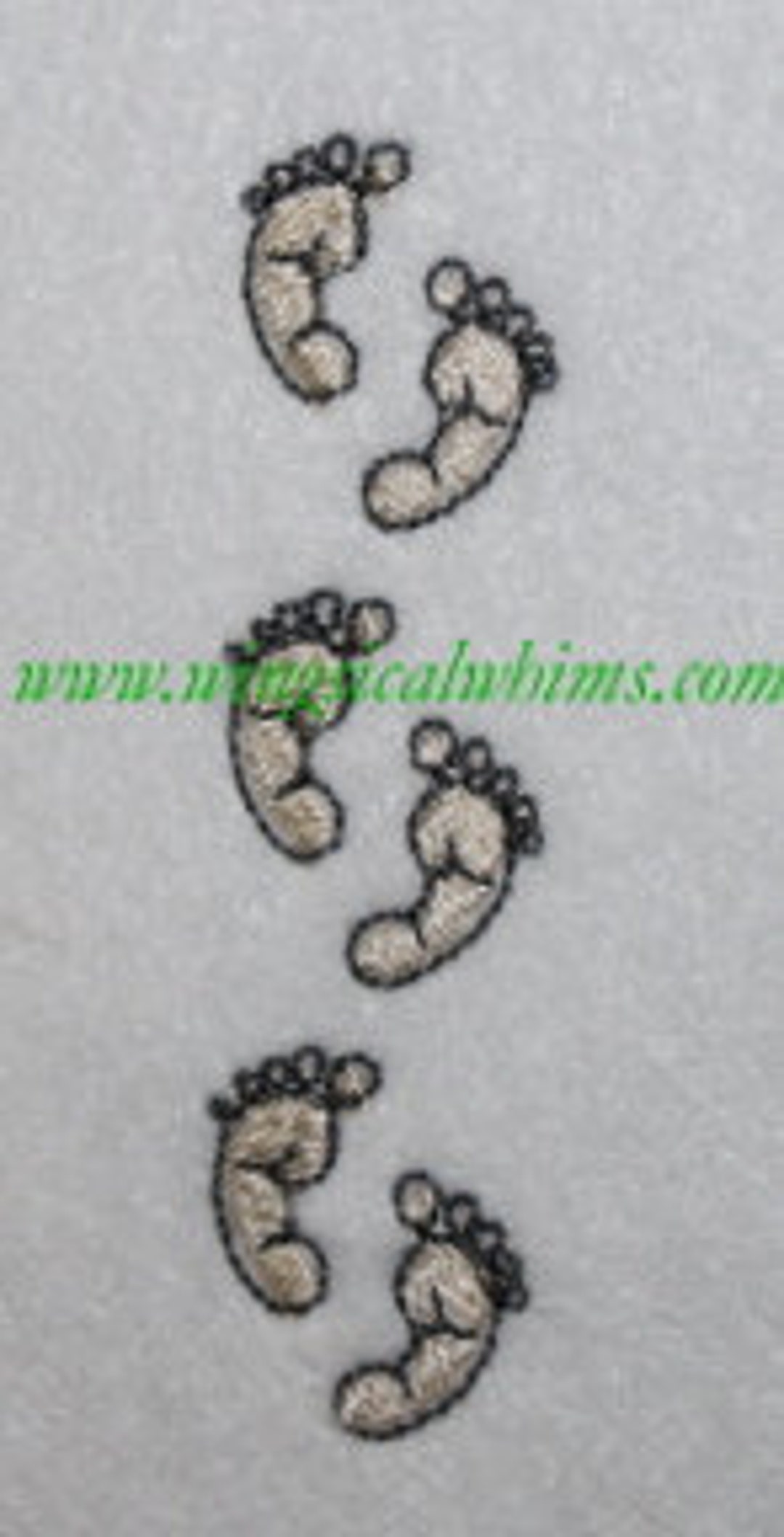 Little Footprints Machine Digitized Machine Embroidery - Etsy
