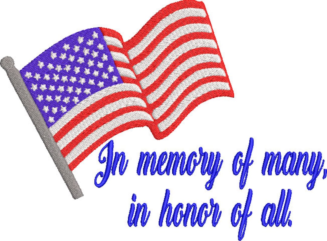 Memorial Day Digitized Machine Embroidery Design Digital Download ...
