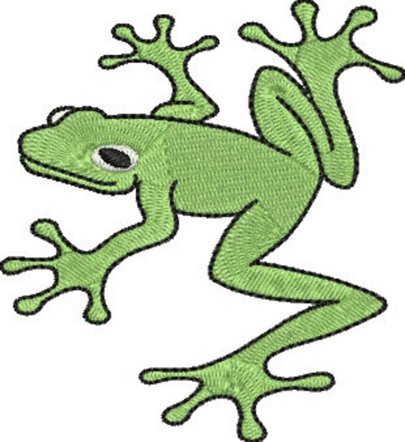 Tree Frog Machine Embroidery Design | Etsy