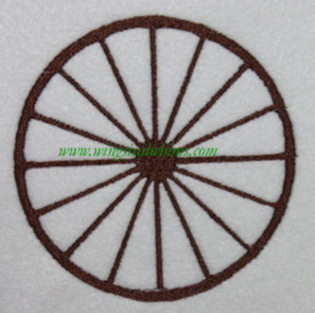 Wagon Wheel Digitized Machine Embroidery Design Country - Etsy