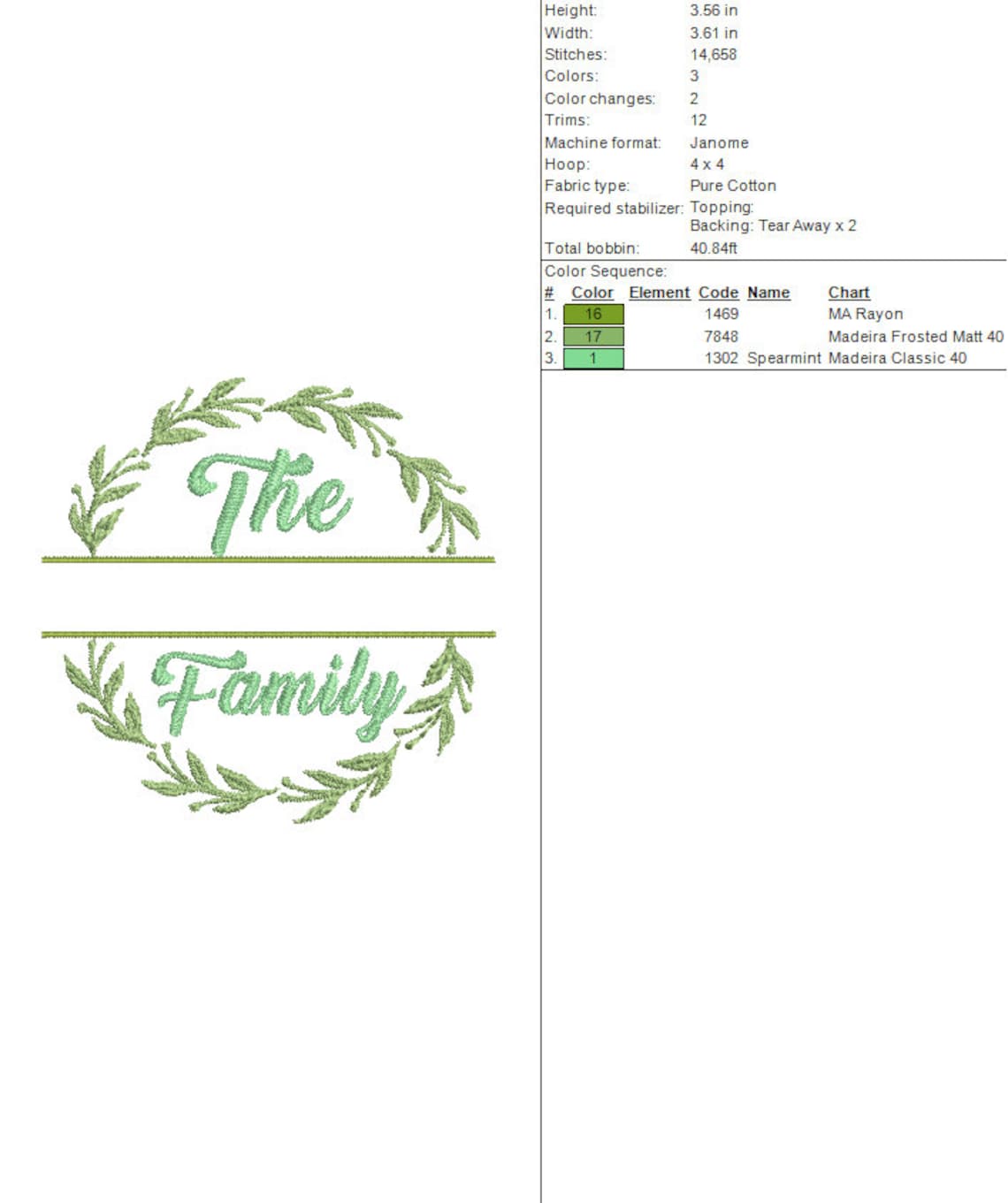 Family Split Monogram Design Machine Embroidery Designs Word Art Family ...