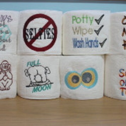 Toilet Paper Machine Embroidery Designs Set of 50 Numbers 1 - Etsy
