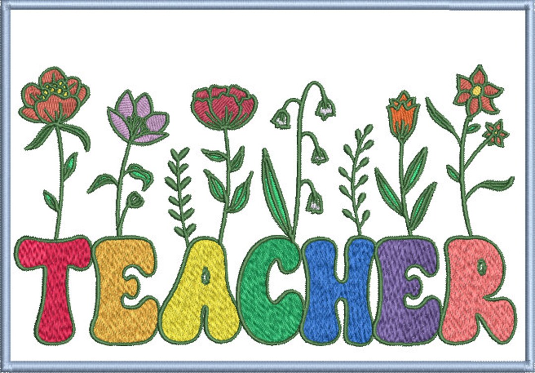 Teacher Appreciation Design Mug Rug Machine Embroidery Design School ...
