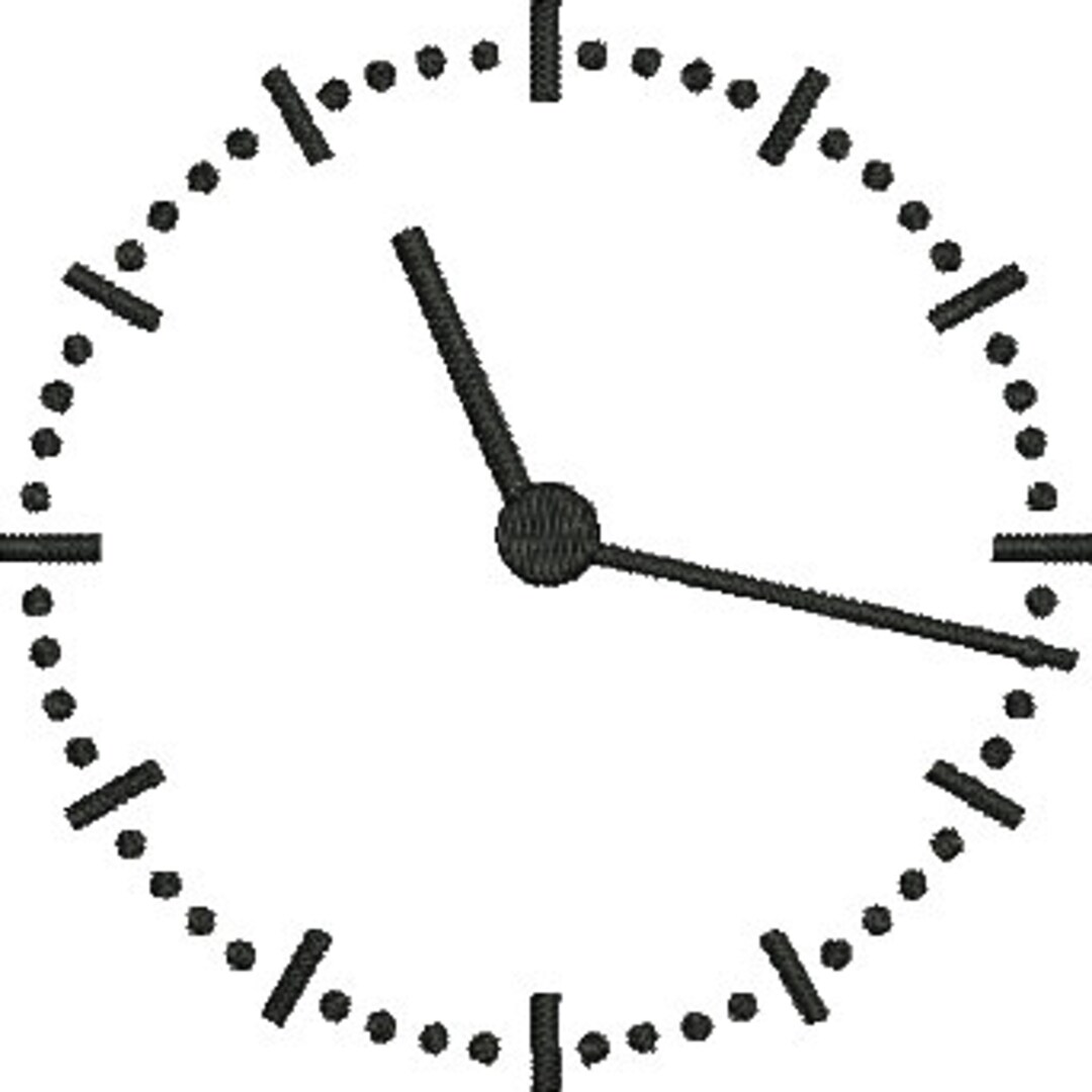 Clock Digitized Machine Embroidery Design Time - Etsy