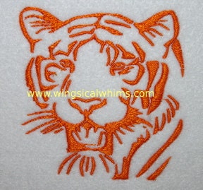 Tiger Digitized Machine Embroidery Design Animals | Etsy