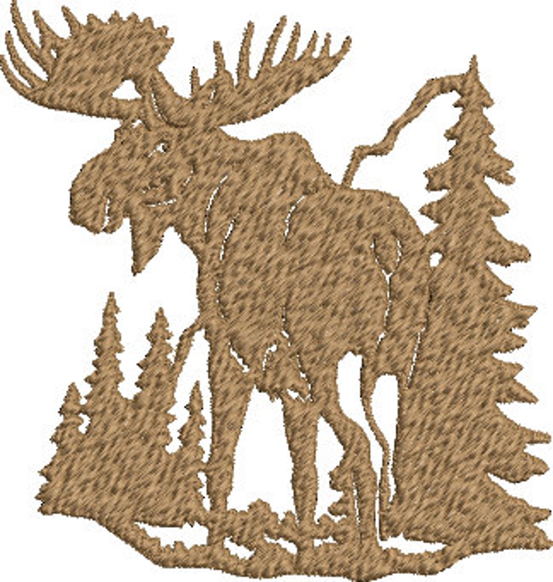 Moose Machine Embroidery Designs Animal Buck Doe Hunt - Etsy
