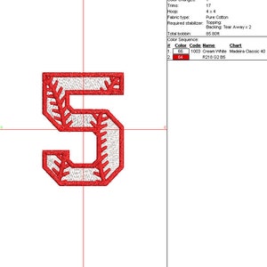 Baseball Numbers Machine Embroidery Designs Digital Download ONLY - Etsy