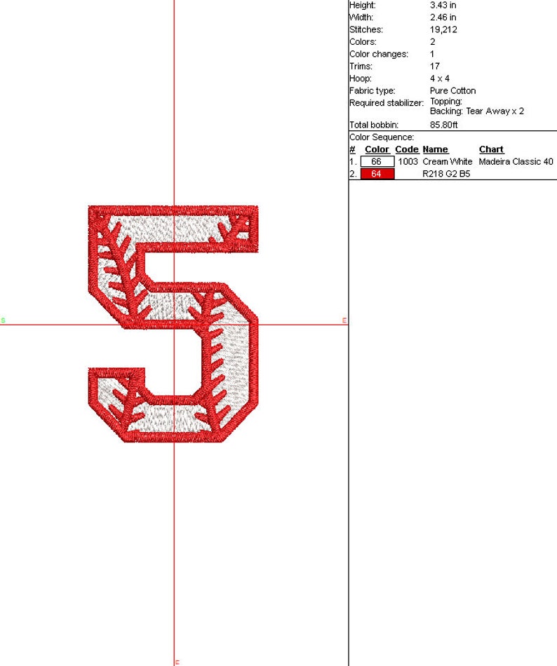 Baseball Numbers Machine Embroidery Designs Digital Download ONLY - Etsy