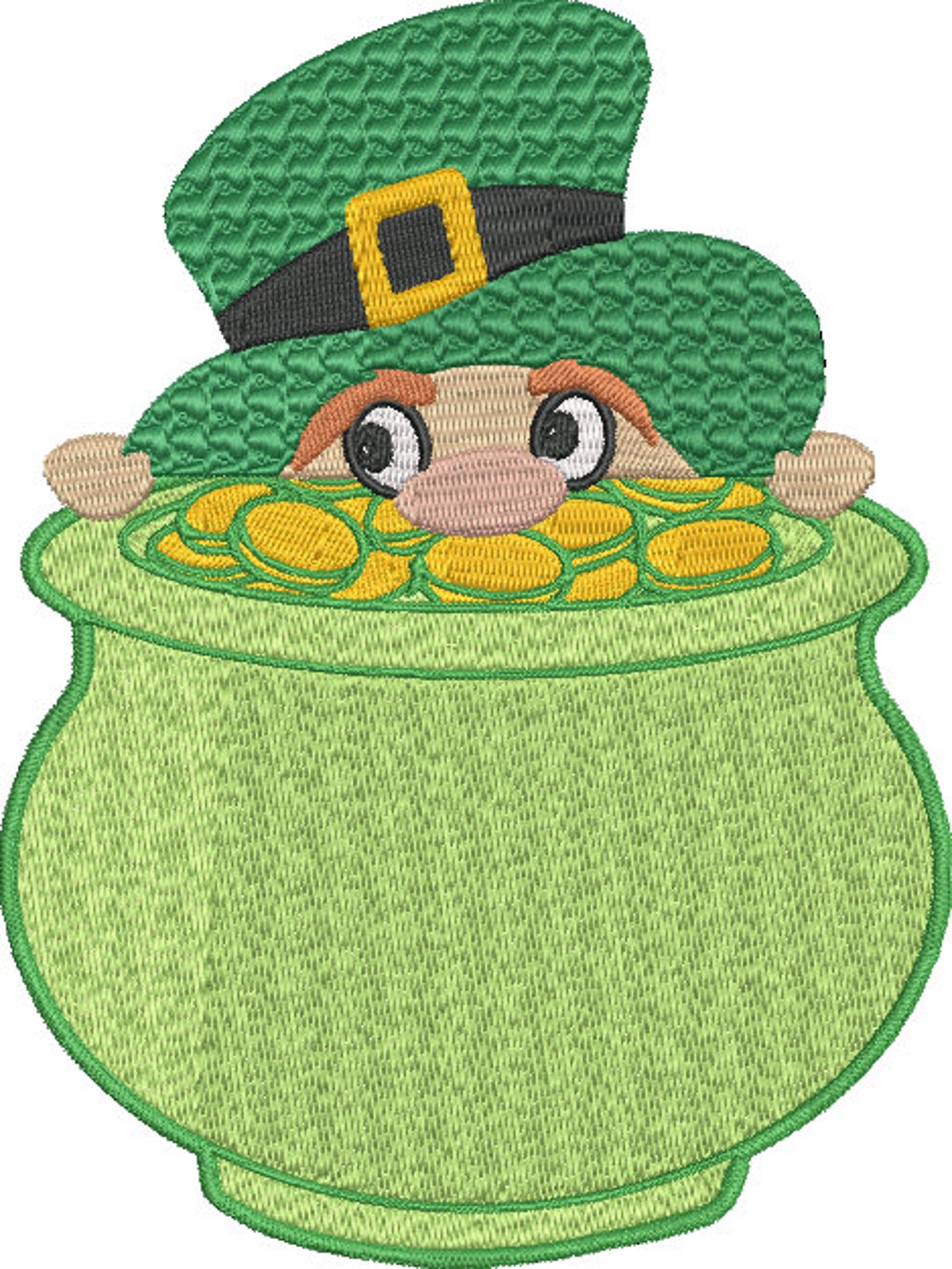 Leprechaun Pot of Gold Machine Embroidery Design St Patrick's Day ...