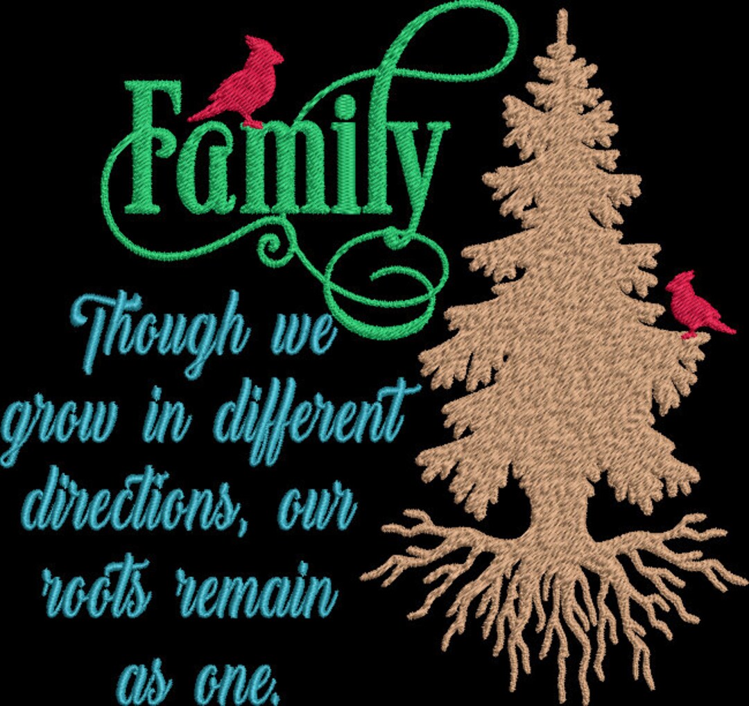 Family Roots Saying Machine Embroidery Design Digital Download Only - Etsy