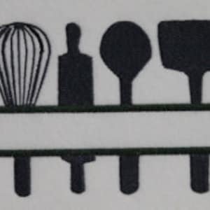 Kitchen Utensils Split Design Digitized Machine Embroidery Cooking ...