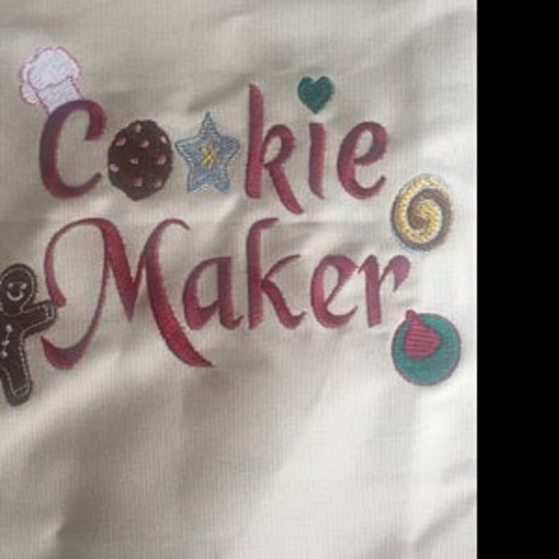 Cookie Maker Digitized Machine Embroidery Design Apron | Etsy