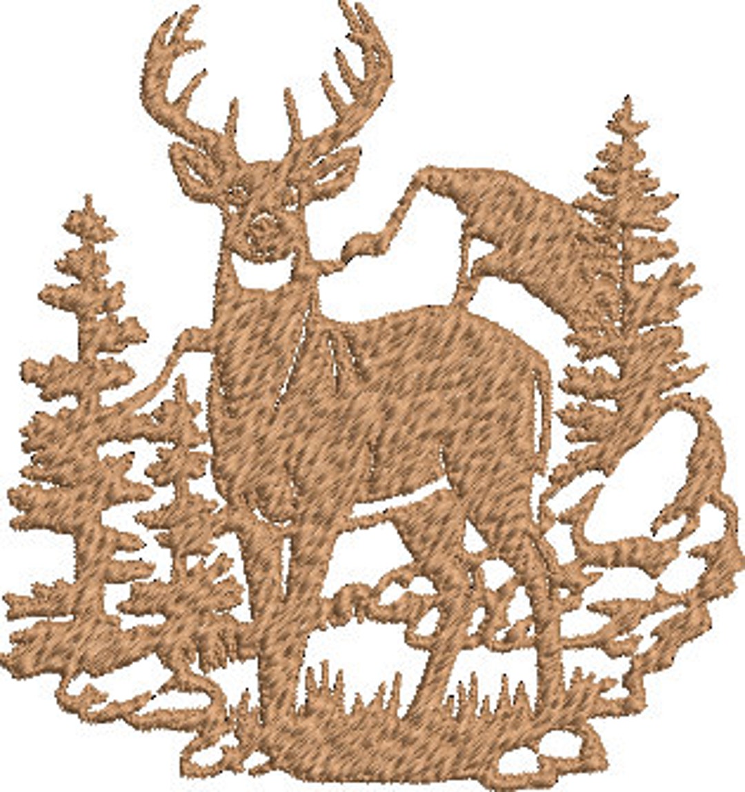 Deer Machine Embroidery Designs Animal Buck Doe - Etsy