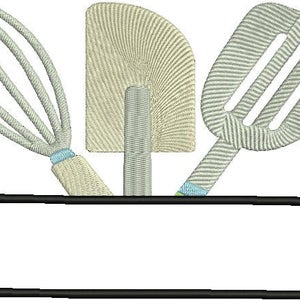 Kitchen Utensil Split Design Digitized Machine Embroidery Kitchen - Etsy