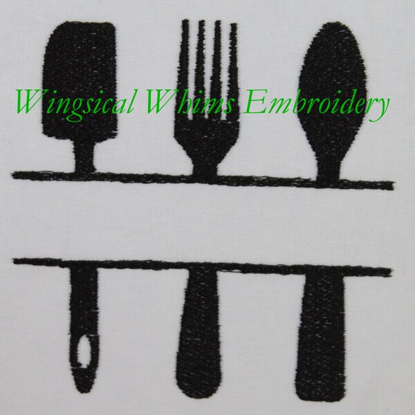 Cooking Utensils Embroidery Design - Etsy