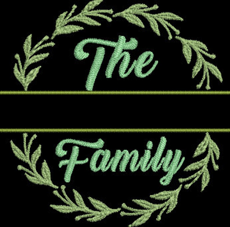Family Split Monogram Design Machine Embroidery Designs Word Art Family ...