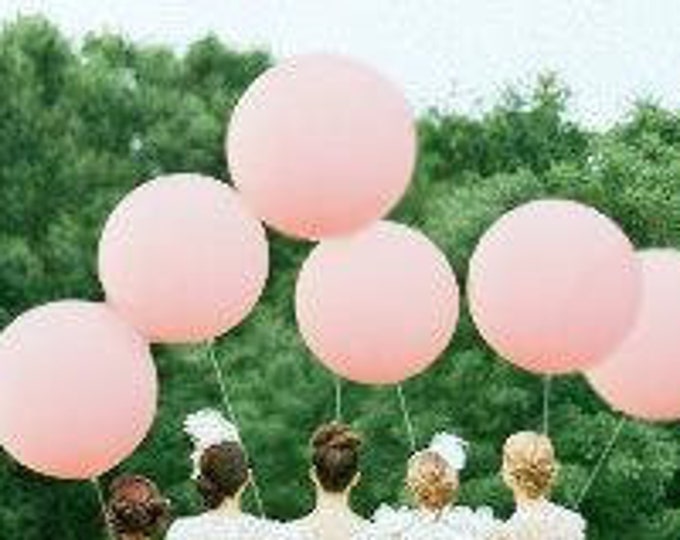 Pastel Pink Round Balloons Big 36 Round Giant Light - Etsy