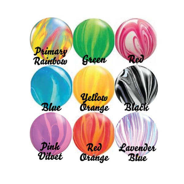 Marble Balloons - Etsy