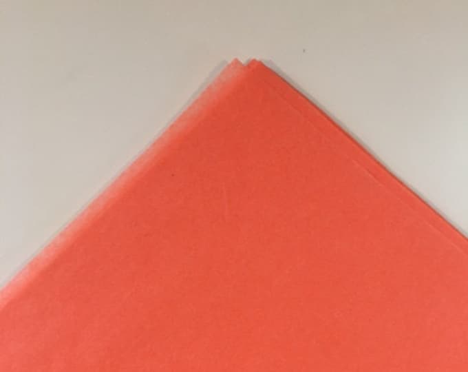 Tissue Paper / 48 Sheets Coral Pink Tissue Paper 20x30/coral Wedding ...