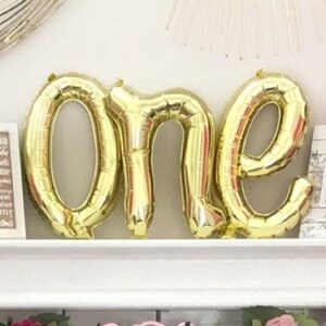 One Script Balloon, One Balloon, First Birthday Balloon Prop, First ...