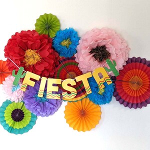 Mexican Fiesta Fan Decorations, Fiesta Banner Party, Cinco De Mayo ...