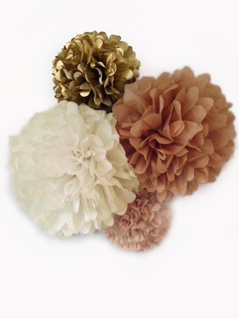 5 Tissue Paper Pom Poms. Five Piece Set Pick Your Colors - Etsy