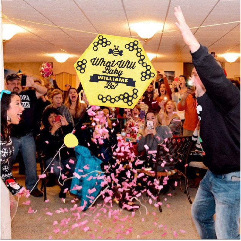 Personalized What Will Baby Bee Gender Reveal Pull String - Etsy