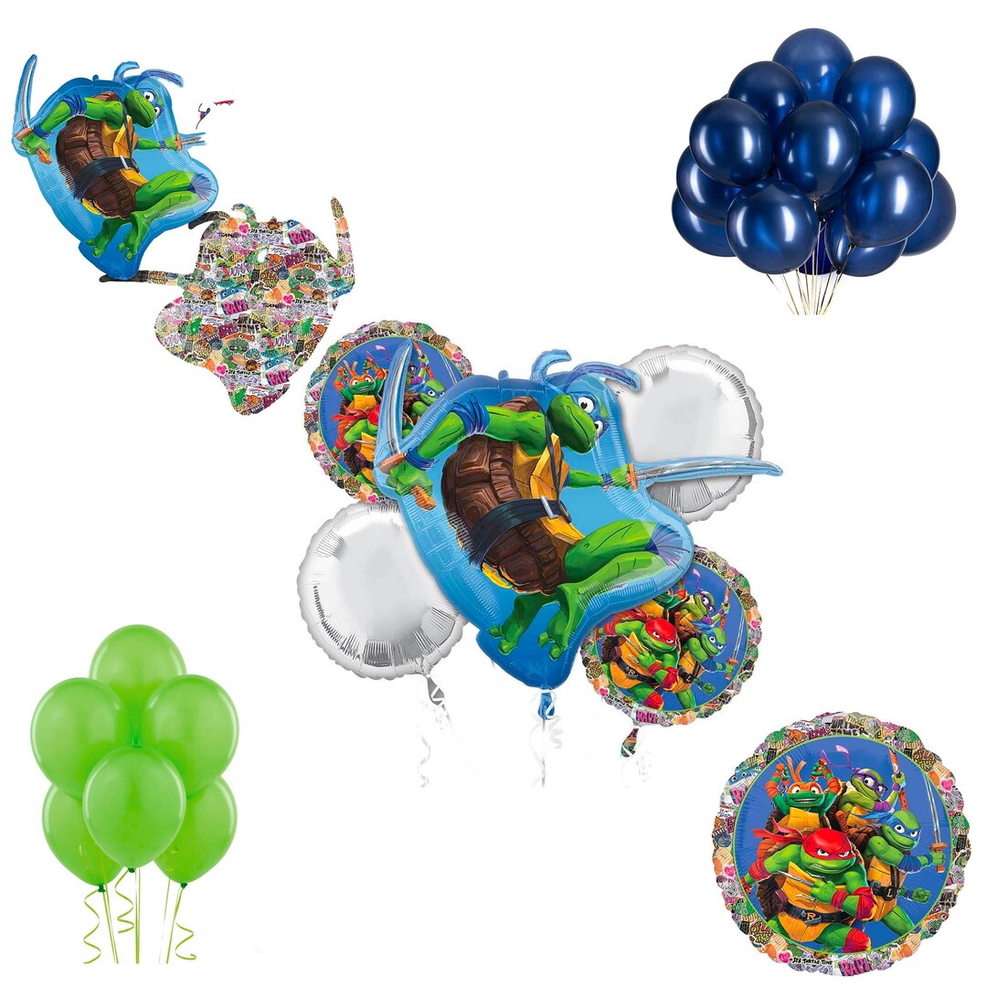 Teenage Mutant Ninja Turtles Balloons and Party Decor, Mutant Mayhem ...