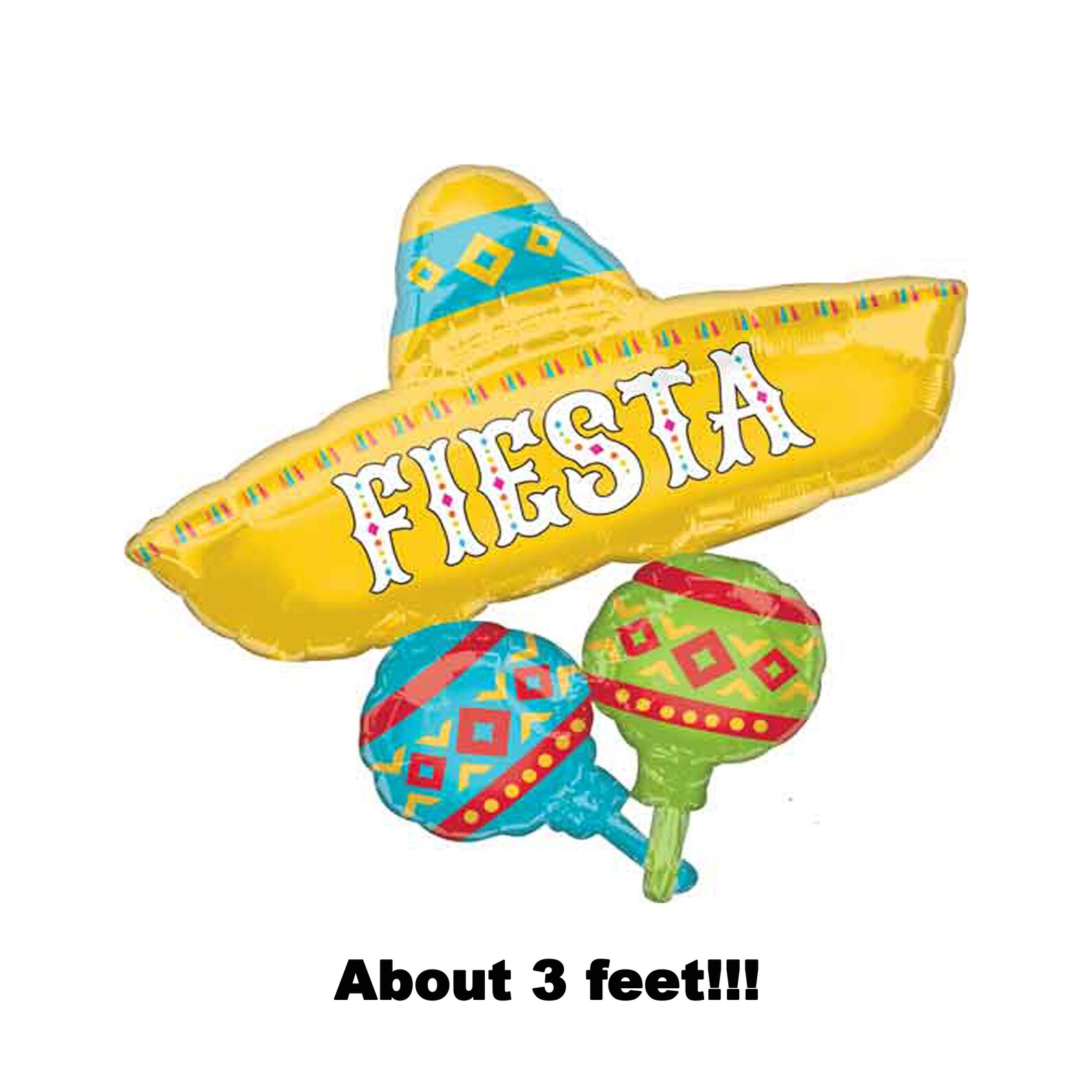 Fiesta Balloon Gold Cursive Script Cinco De Mayo Decorations | Etsy