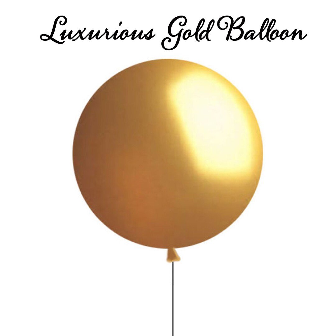 Giant Gold Balloon, Jumbo 36" Gold Balloons, HUGE Round Latex Balloons ...