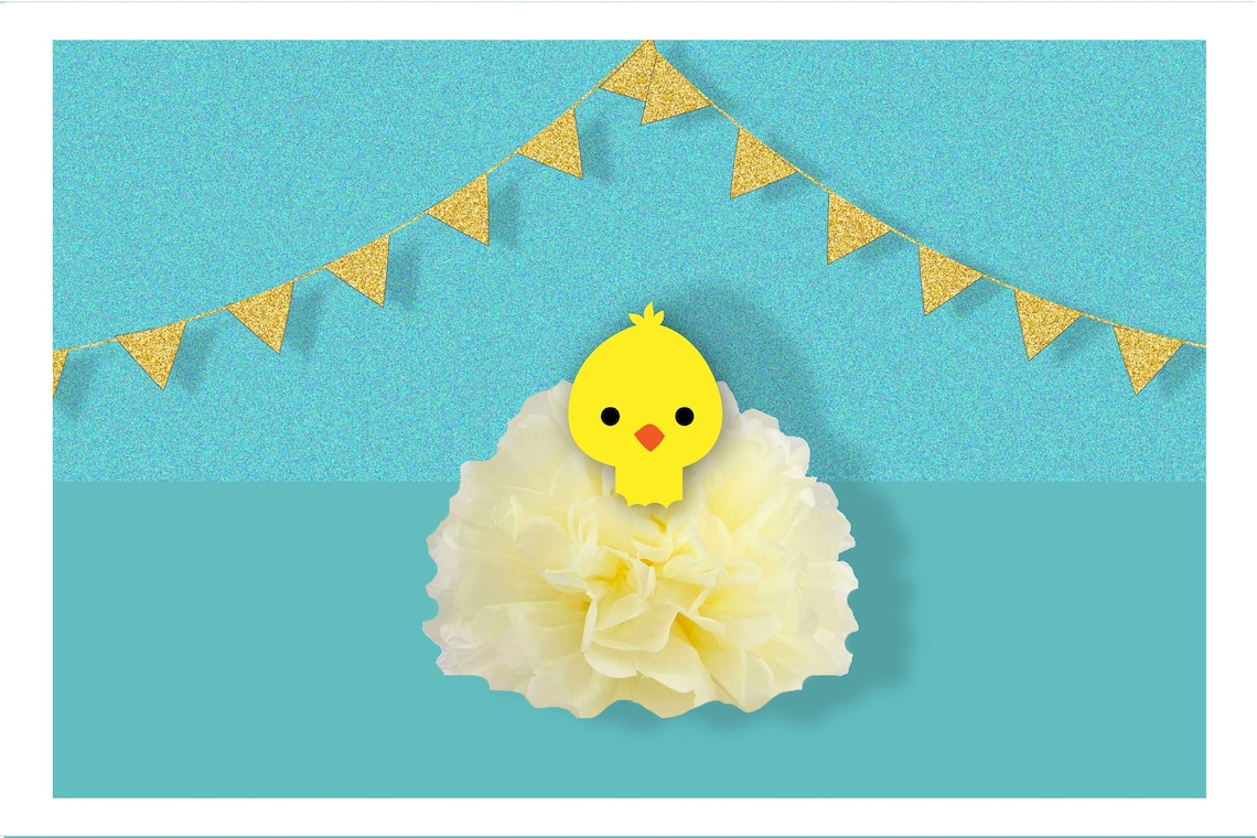 Hatching Soon Baby Shower Banner and Centerpiece Chick and - Etsy