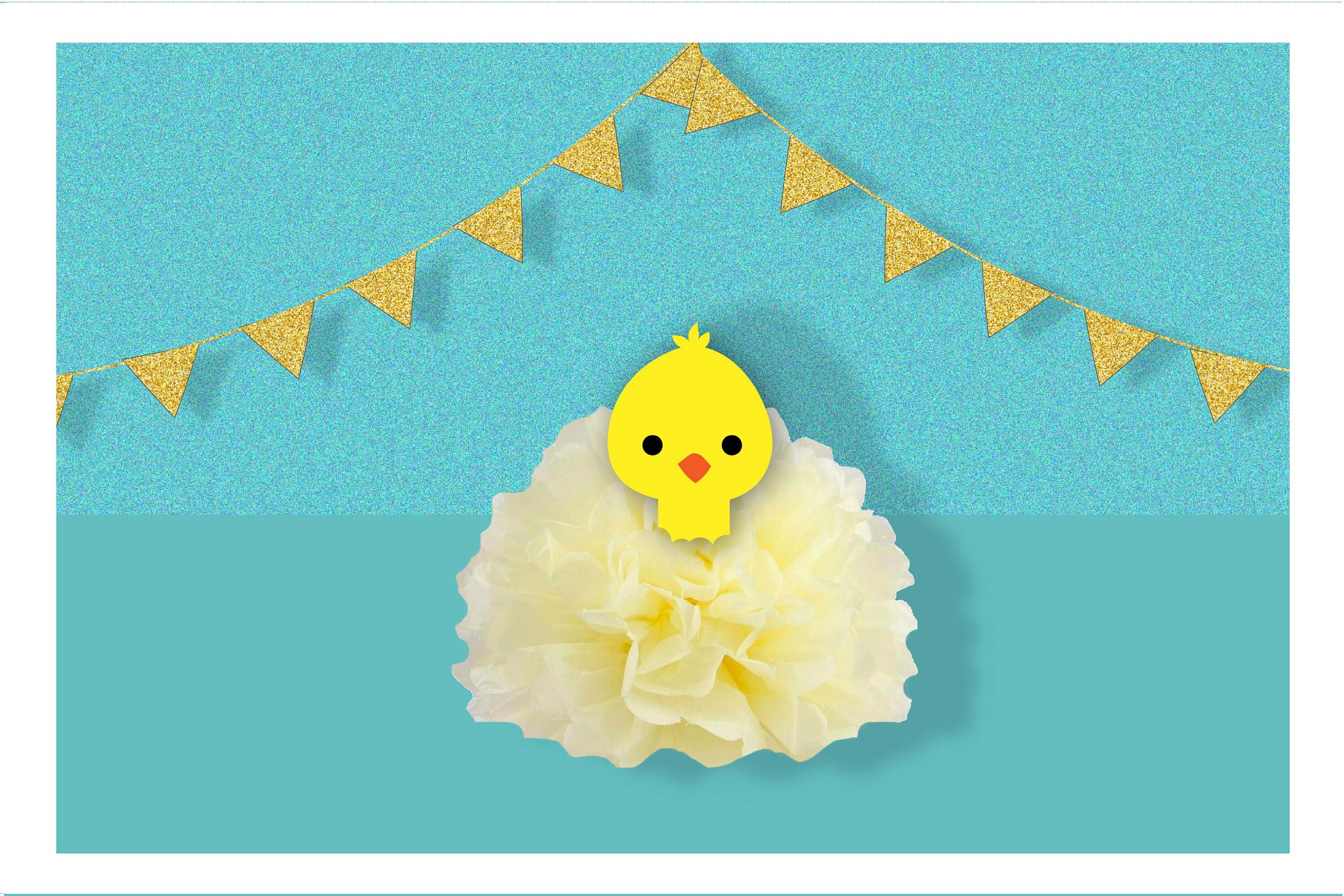 Hatching Soon Baby Shower Banner and Centerpiece Chick and - Etsy