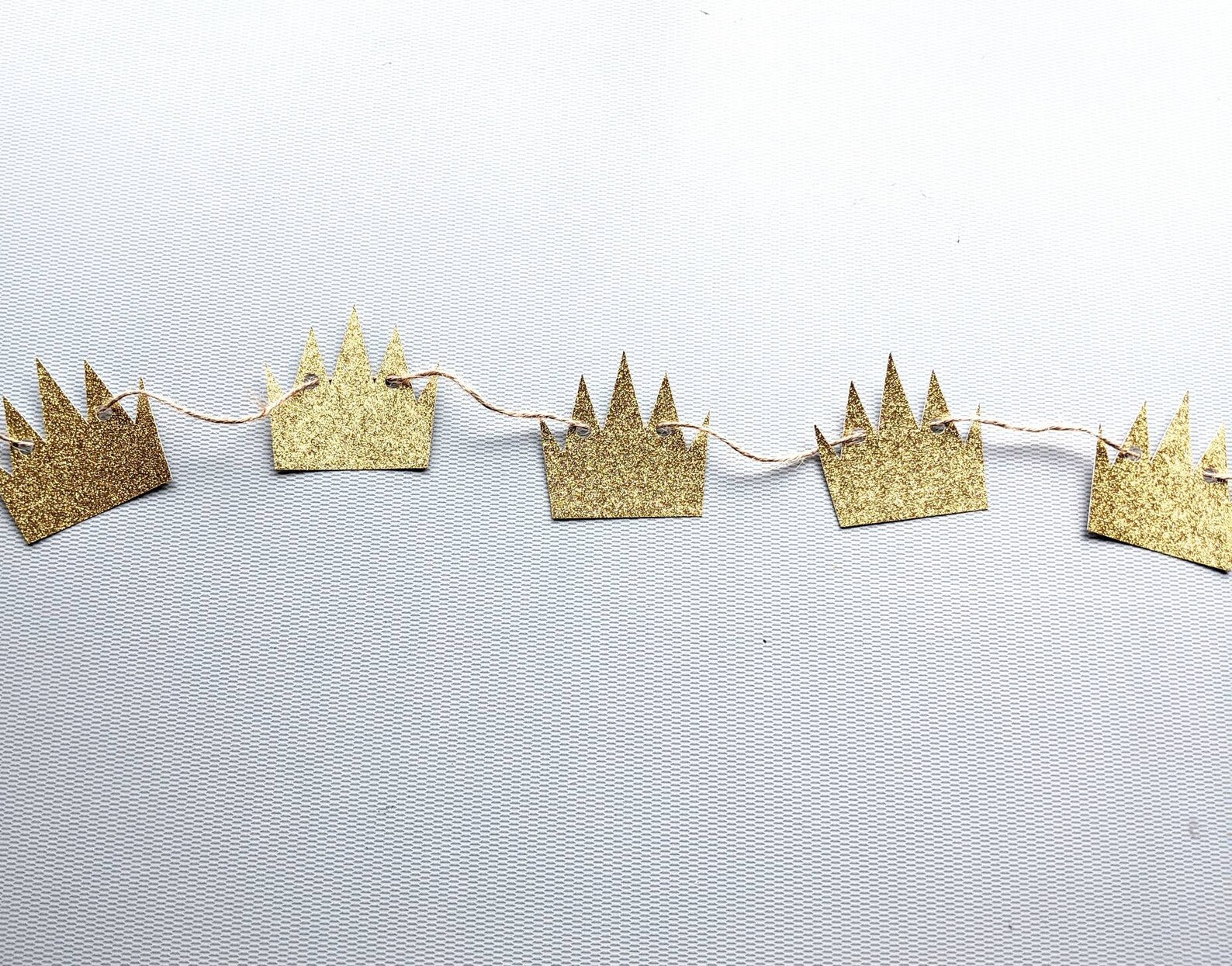 Glitter Gold Princess Crown Banner, First Birthday Banner, Crown Baby ...