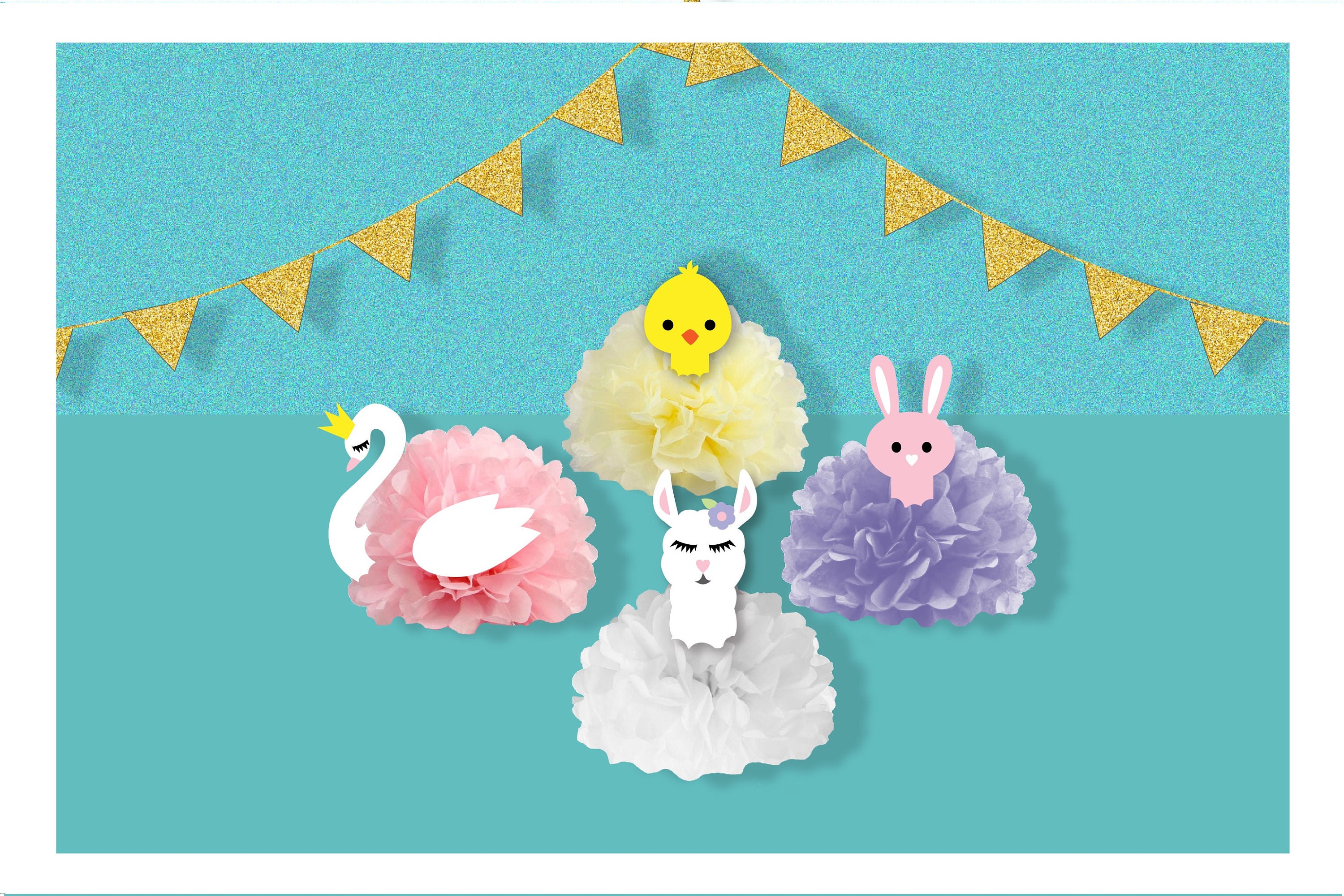 Hatching Soon Baby Shower Banner and Centerpiece Chick and - Etsy