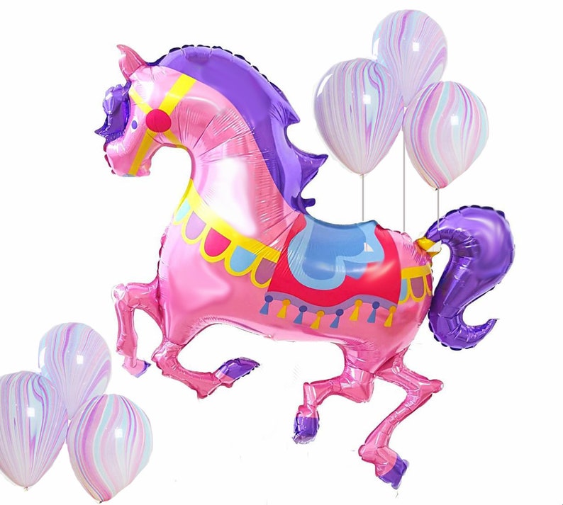 Carousel Horse Balloon, Horse Balloon, Carousel Party, Carousel ...