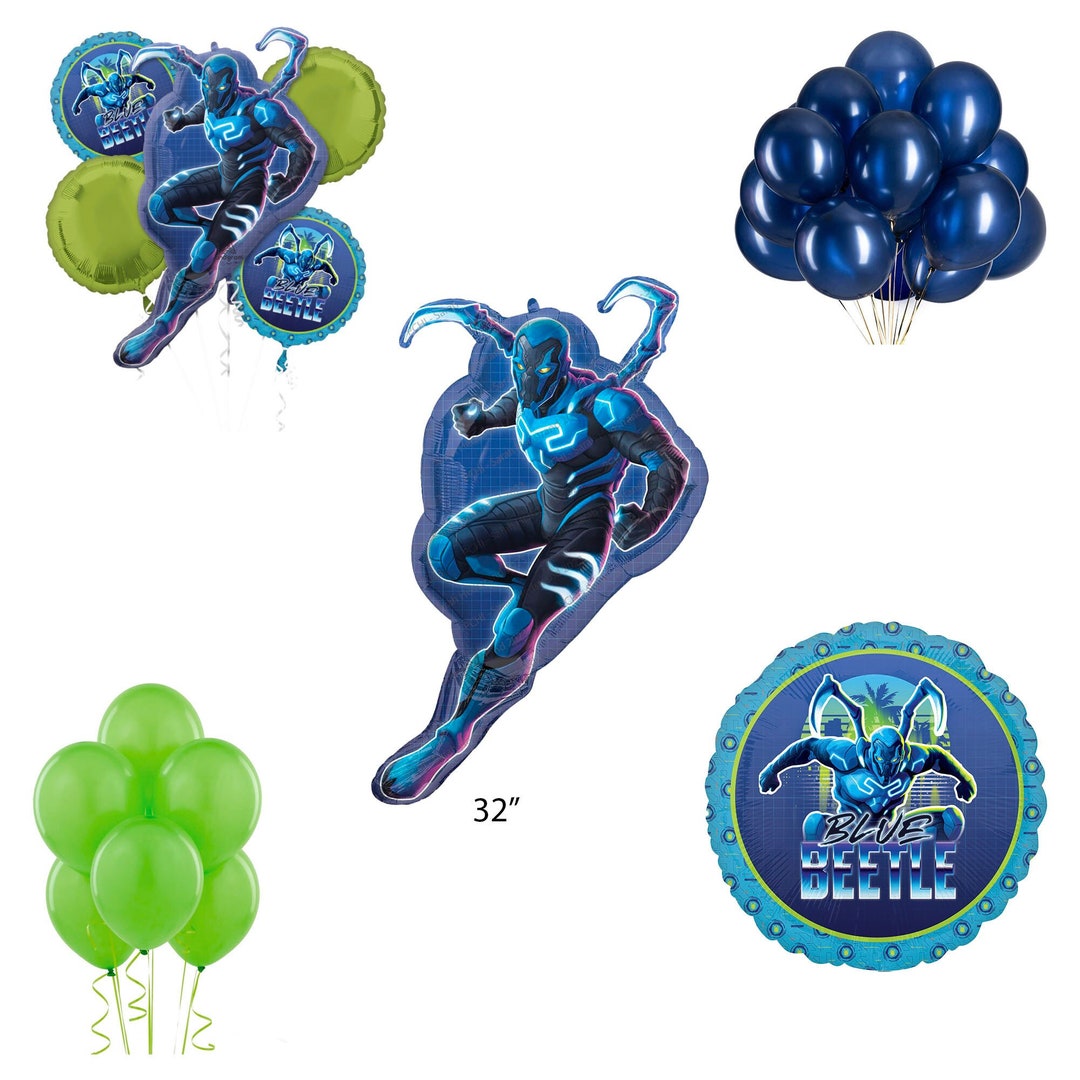 Blue Beetle Movie DC Comics Balloons and Party Decorations, Superhero ...