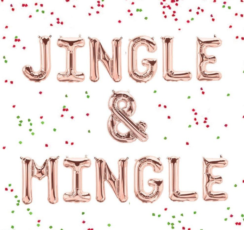 Jingle and Mingle Script Jingle and Mingle Balloons Rose - Etsy