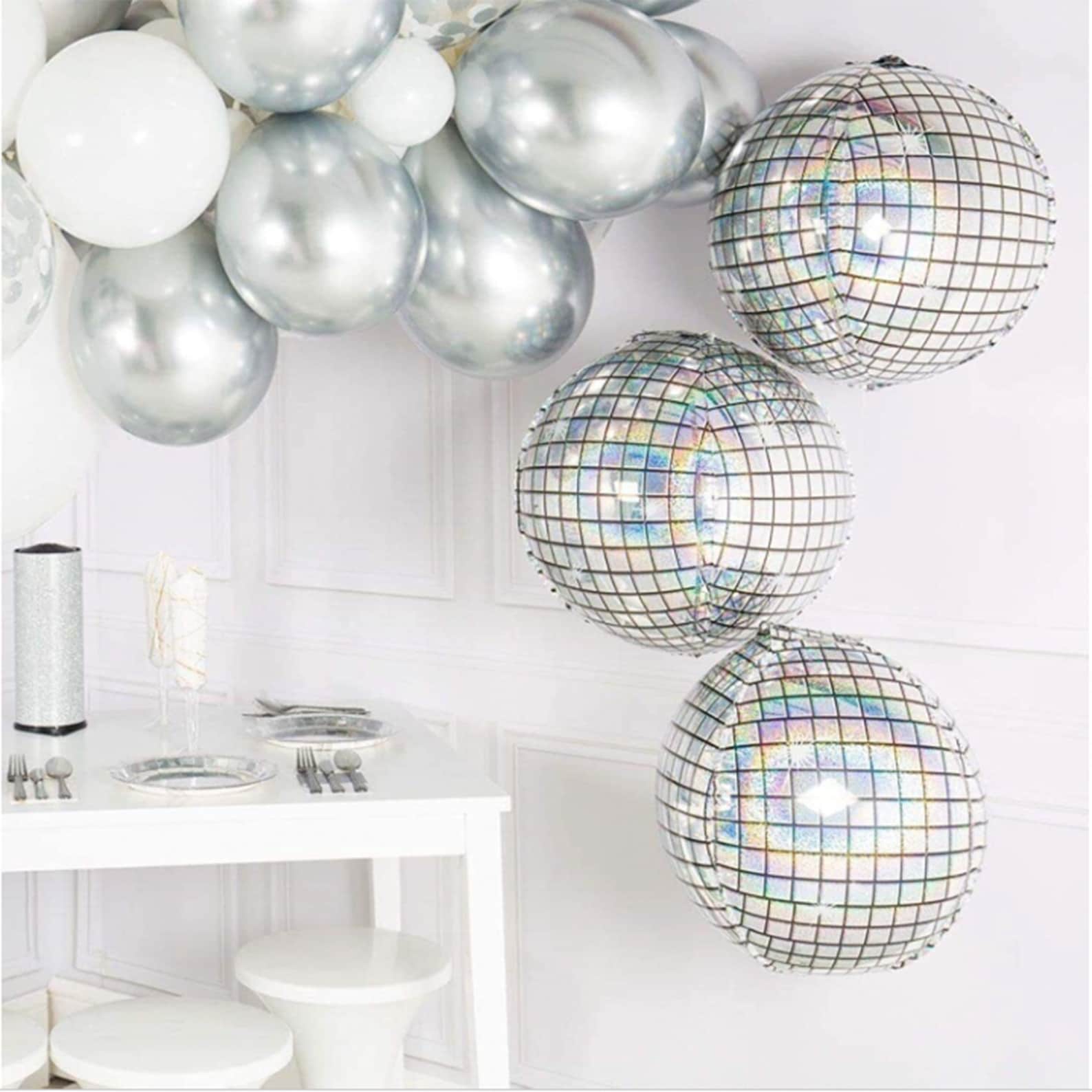 Disco Ball Foil Balloons 5 Pcs Retro Bachelorette Party Decor - Etsy