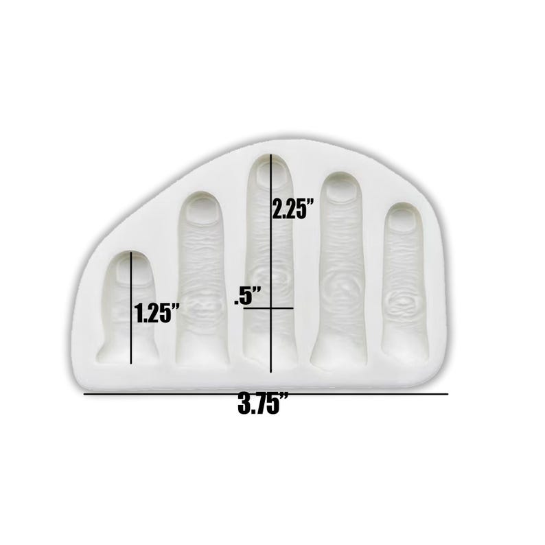 Middle Finger Mold, Halloween Skeleton Finger Silicone Mold for Resin ...