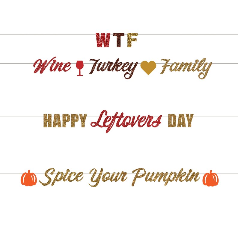 Happy Leftovers Day Banner Spice Your Pumpkin Banner WTF: - Etsy